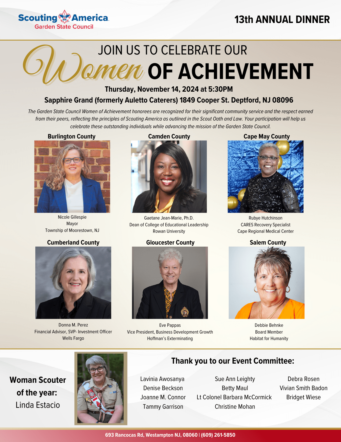 Women of Achievement - Garden State Council, Scouting America